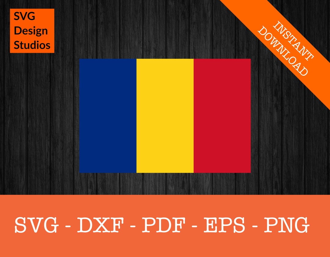 Romania Romanian Flag SVG Cut File - PNG - DXF - Cricut - Vector ...