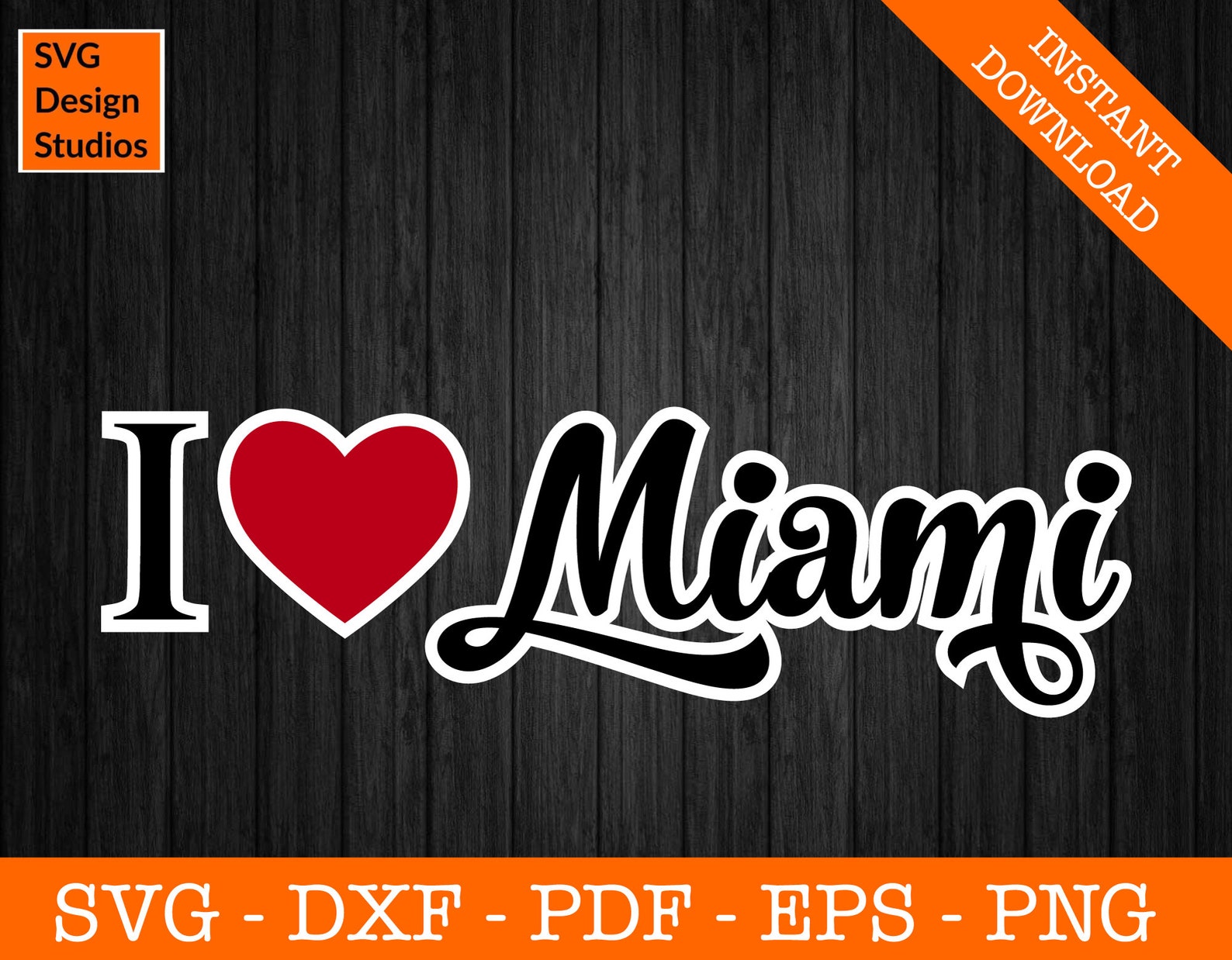 I Love Miami Svg, Retro Miami Svg, Miami, Florida Silhouette Cut File ...