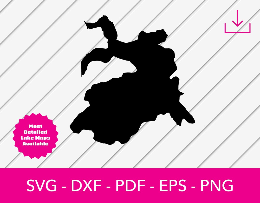 Big Lake, Arizona Map Shape SVG Cut File - PNG - DXF - Cricut - Vector ...