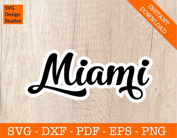 Retro Miami Svg Miami Florida Svg Miami Script University - Etsy