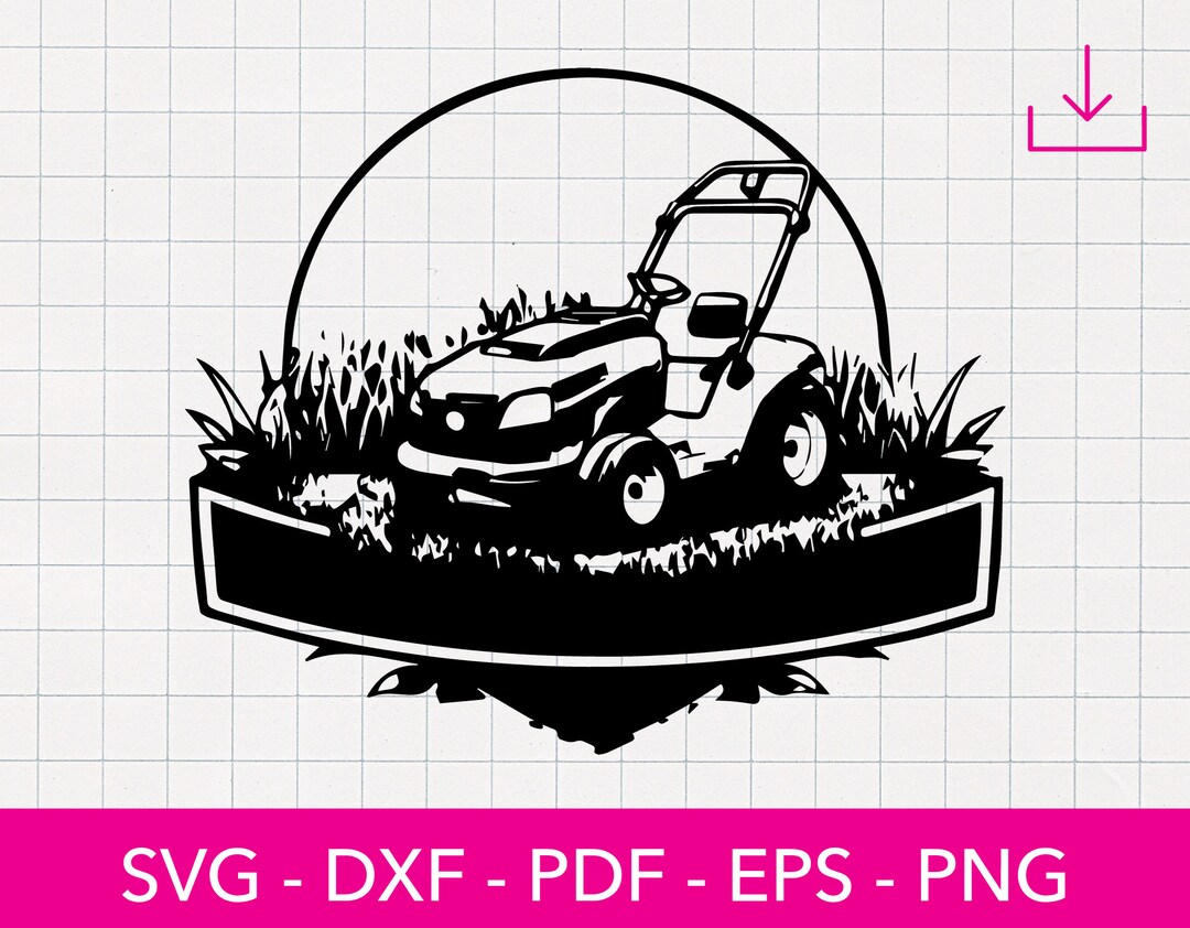 Lawn Mower SVG, Mowing Svg, Mower Svg: Premium Split Frame Silhouette ...