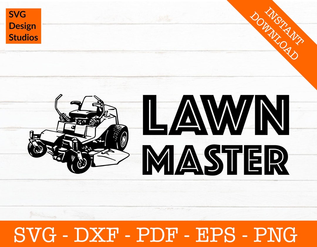Lawnmower Svg, Lawn Mower Svg, Lawn Master Svg, Landscaping Silhouette ...