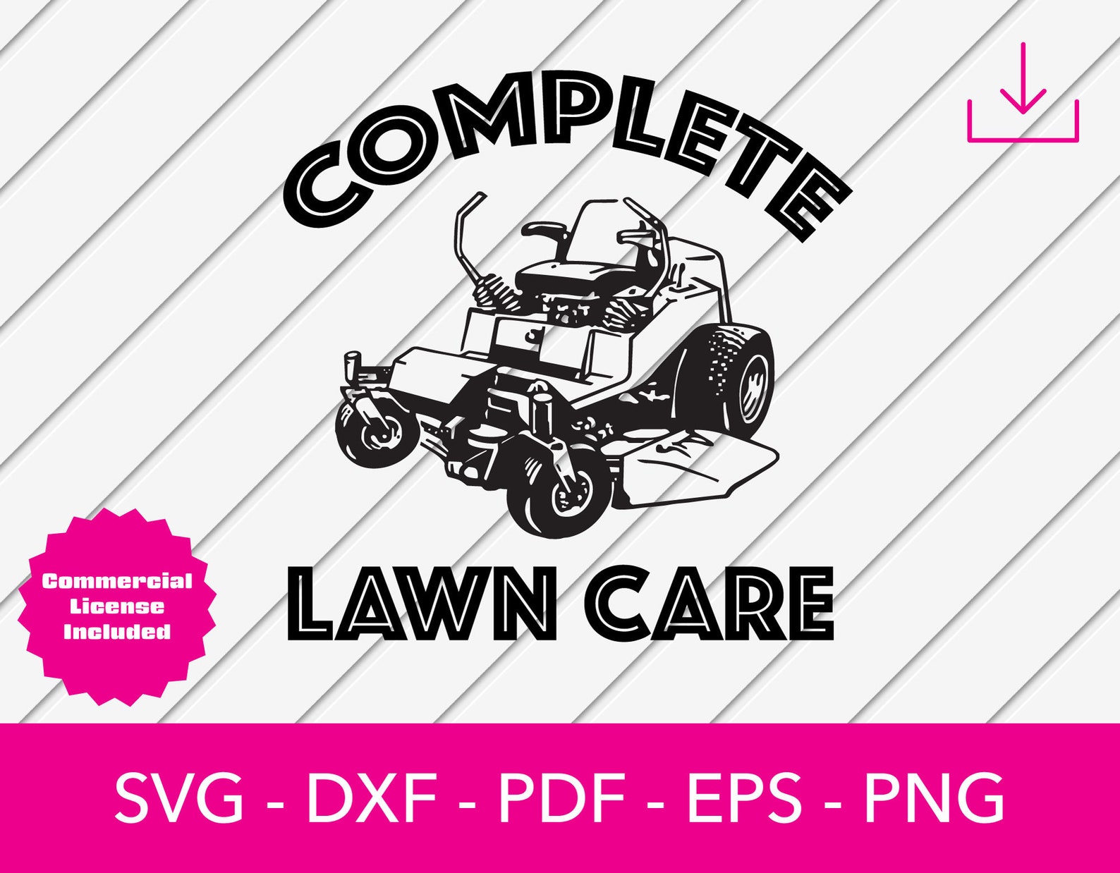 Lawnmower Svg, Lawn Mower Svg, Complete Lawn Care Svg, Silhouette Cut ...