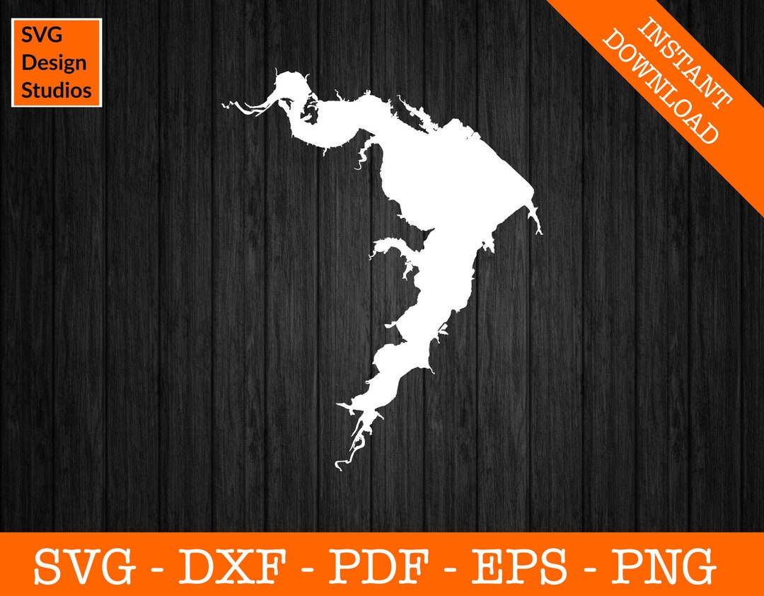 Lake Waco svg, Texas Lake Map Shape SVG Cut File PNG DXF Cricut Summer ...