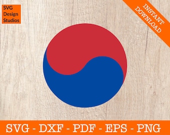 South Korea Svg Clipart - Etsy