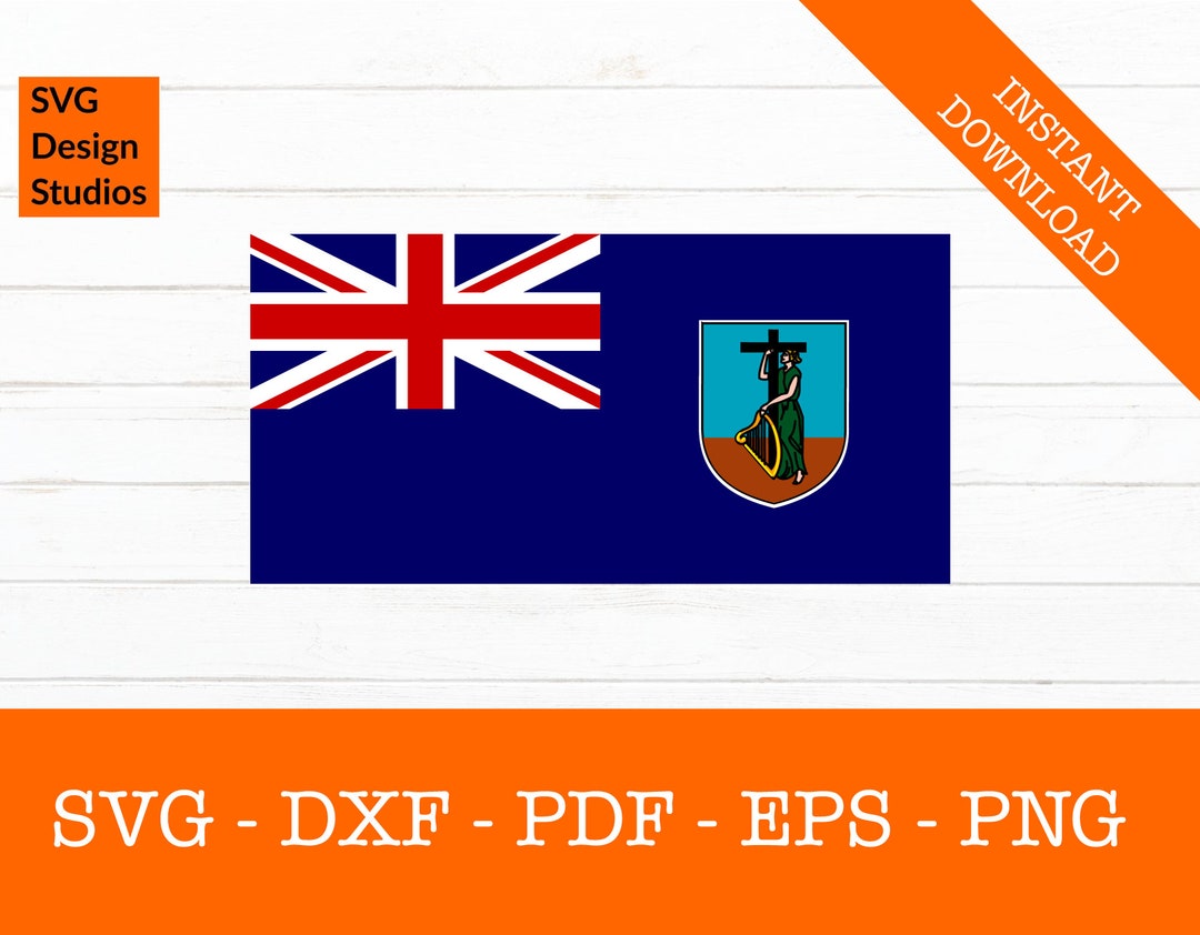 Montserrat Island National Flag Clipart SVG - Cut File - PNG - DXF ...