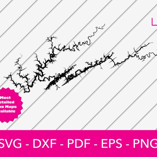 Table Rock Lake Missouri Map Shape SVG Cut File PNG DXF - Etsy