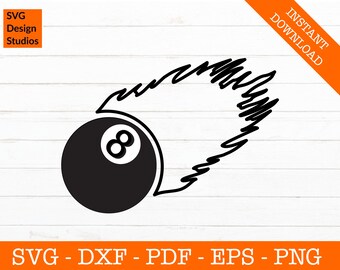 Eight Ball Svg - Etsy