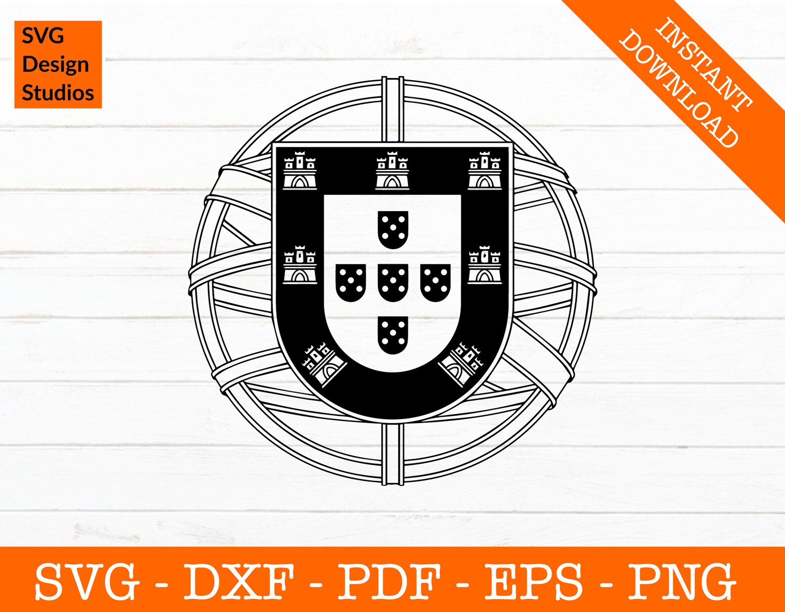 Portugal Crest Svg Seal Badge Coat of Arms Portugal Flag | Etsy