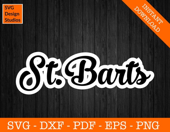 St. Barts Svg Retro St. Barts Script Svg Cut File Png | Etsy