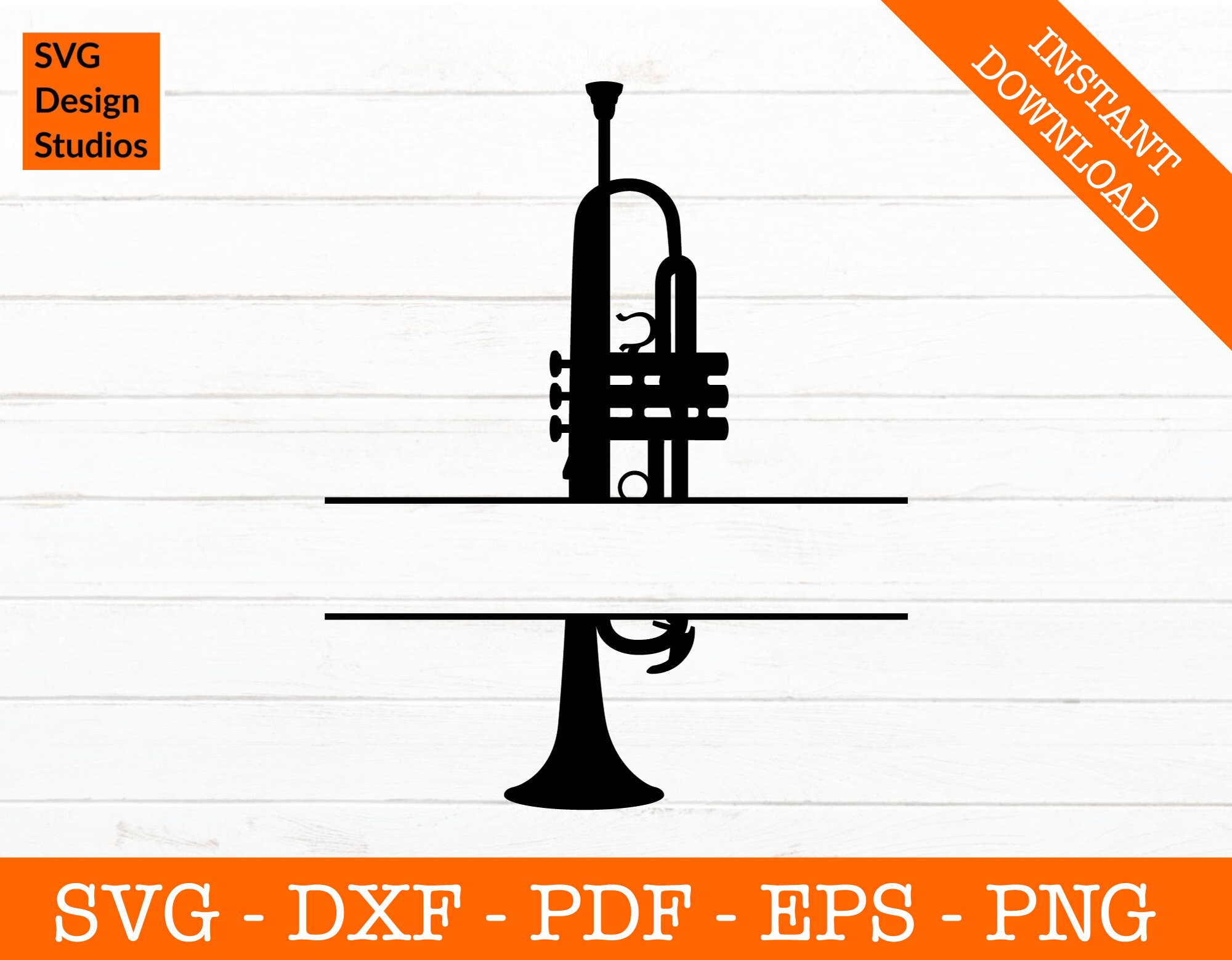 Trumpet Frame Svg Trumpet Svg Band Svg Jazz Svg Silhouette | Etsy