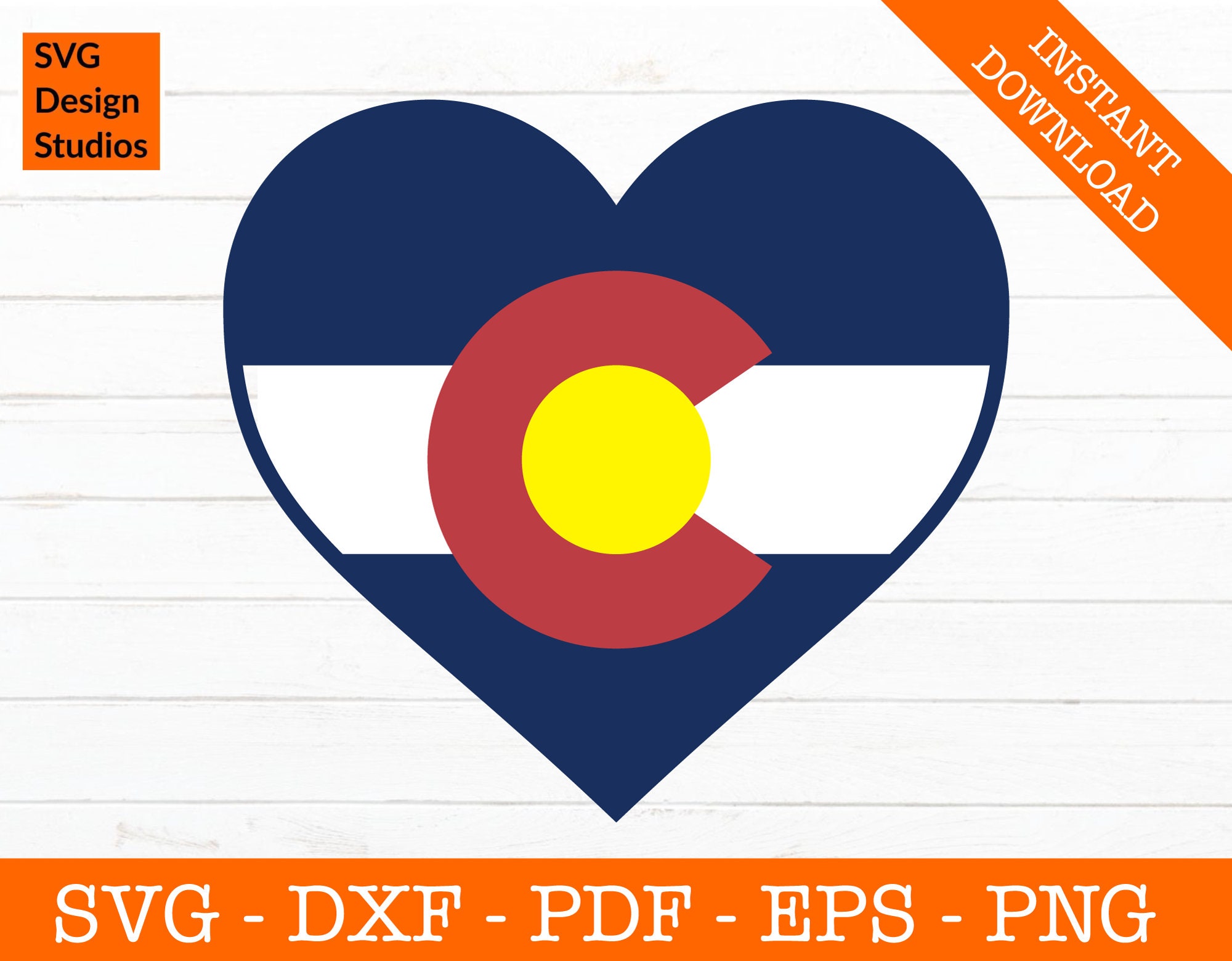 Colorado Svg, Colorado Heart State Flag Svg, Clipart SVG - Cut File ...
