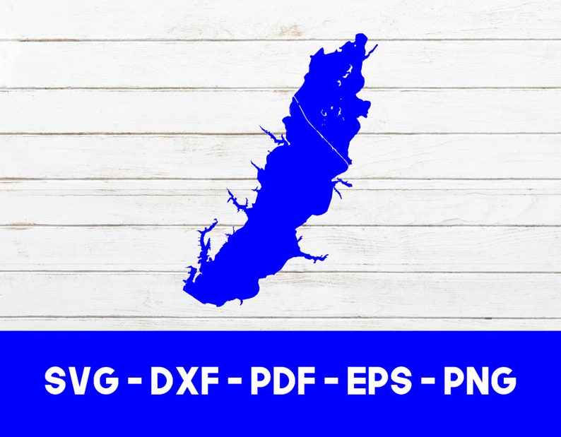 Carlyle Lake Illinois Map Shape SVG Cut File PNG DXF - Etsy Hong Kong