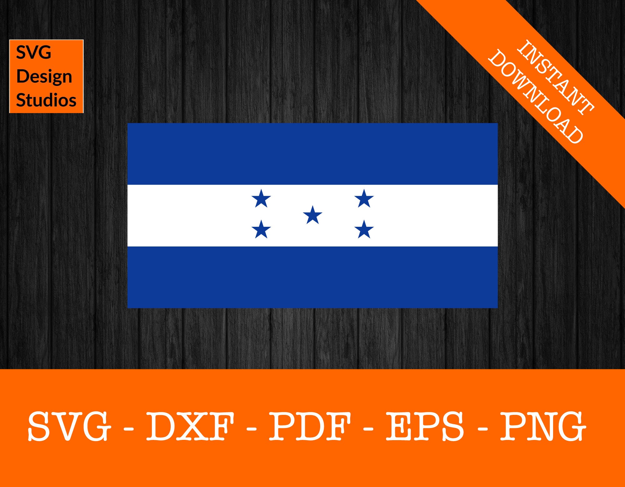 Honduras National Flag Clipart SVG Cut File PNG DXF | Etsy