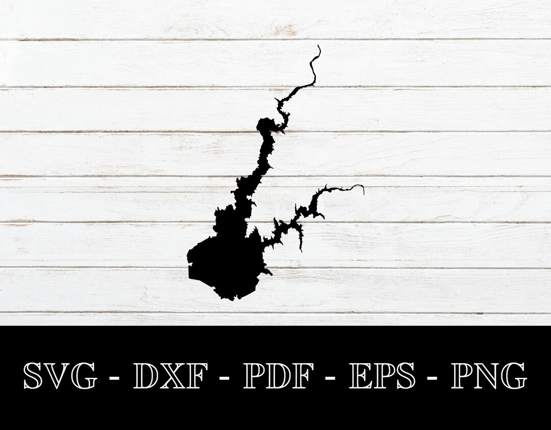 Folsom Lake, California Map Shape SVG Cut File - PNG - DXF - Cricut ...