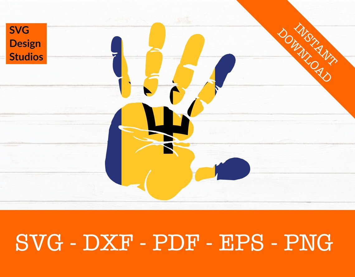 Barbados Svg Barbados Flag Svg Barbados Hand Svg Clipart - Etsy