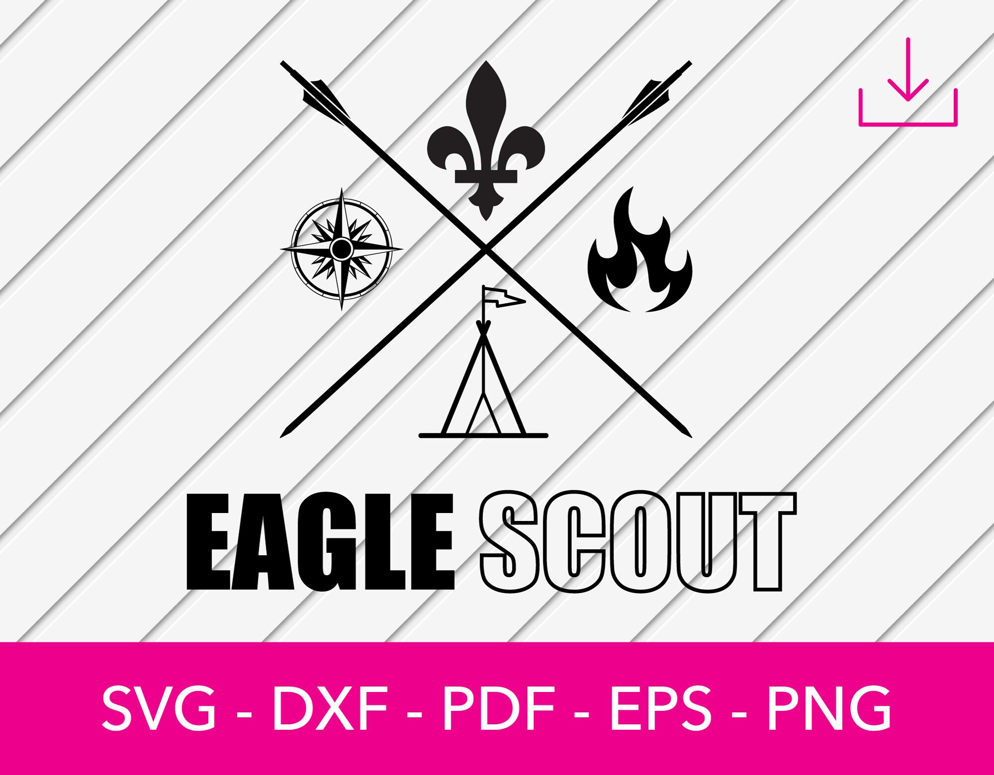 Boy Scout Flag Clipart Outline