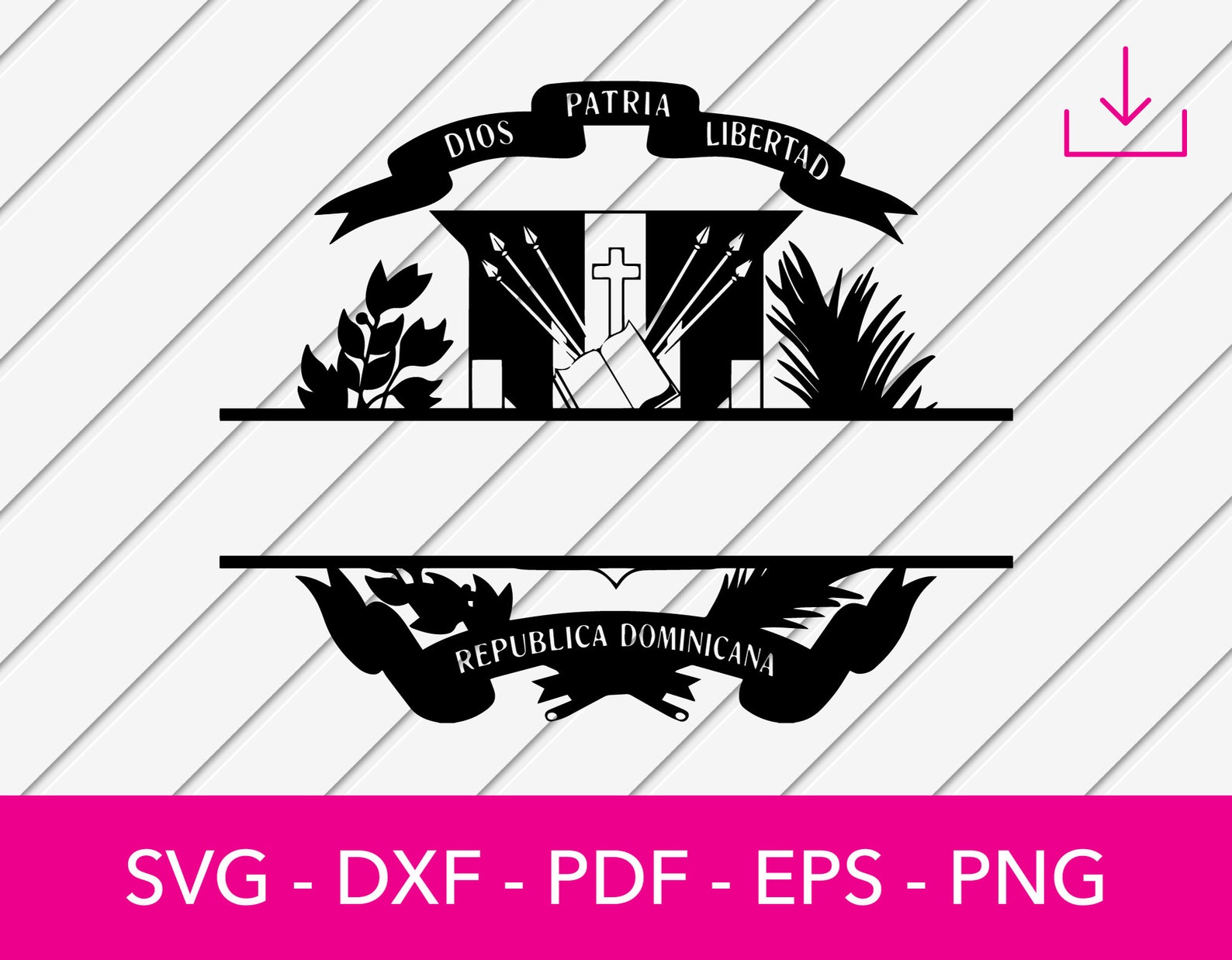 Dominican Svg, Dominican Flag Frame Svg, Dominican Republic Svg ...