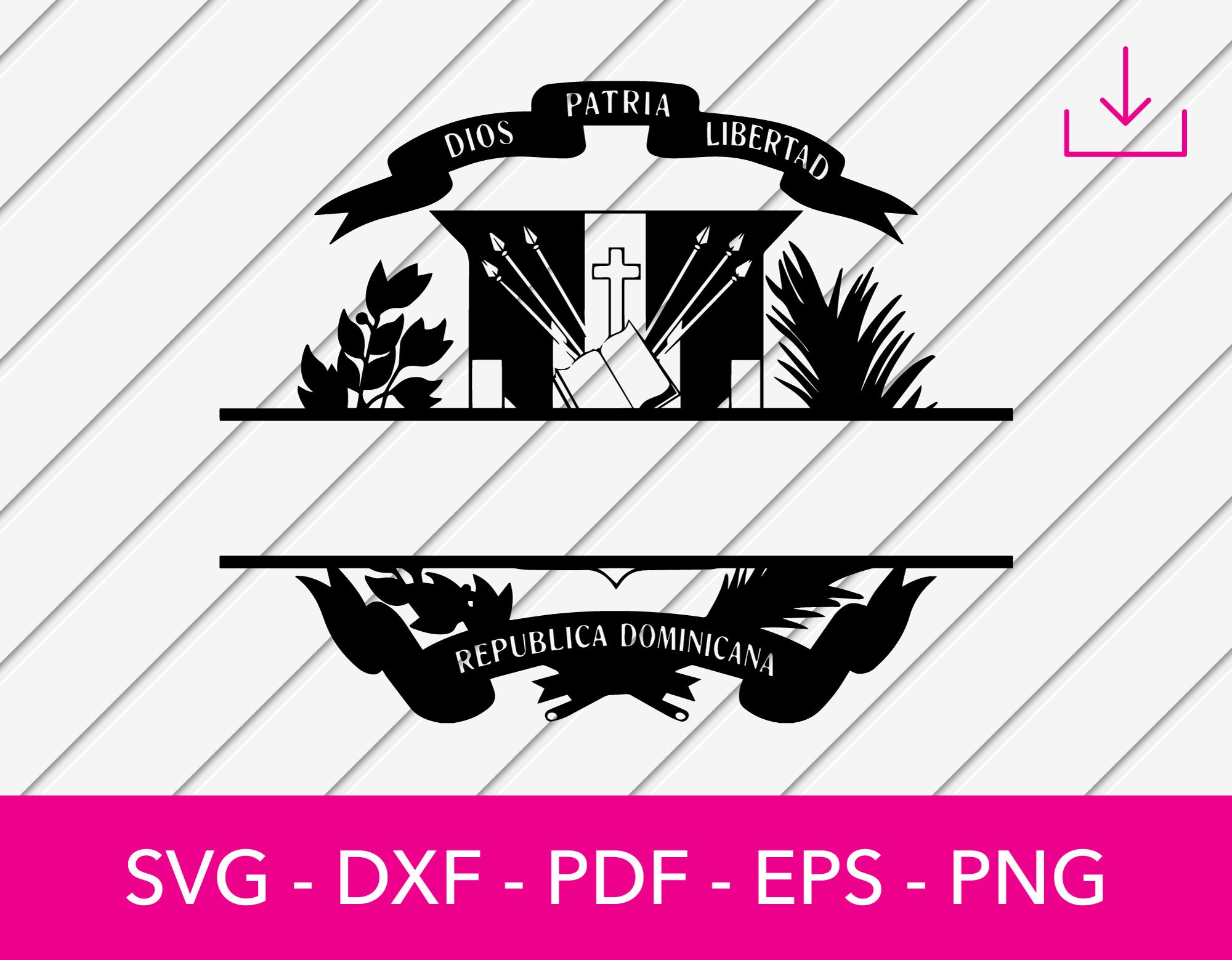 Dominican Svg Dominican Flag Frame Svg Dominican Republic - Etsy