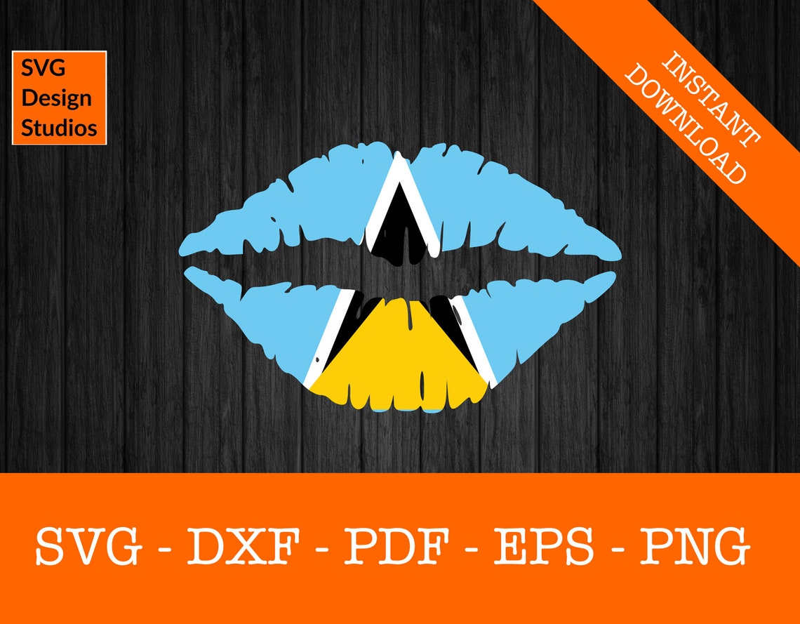 Saint Lucia Svg St Lucia Svg St Lucia Lips Svg Caribbean - Etsy