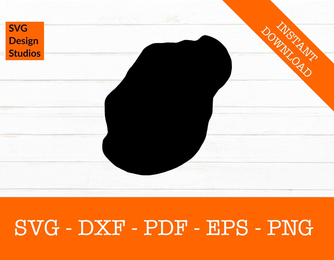 Lake Pulaski Minnesota Outline Map SVG Cut File PNG DXF Cricut Summer ...