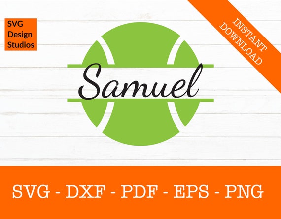 Tennis Ball Frame Svg Tennis Monogram Svg Tennis Svg | Etsy