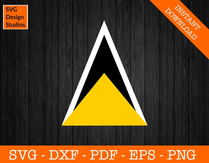 Saint Lucia Pyramid Svg St Lucia Svg St Lucia Flag Island | Etsy