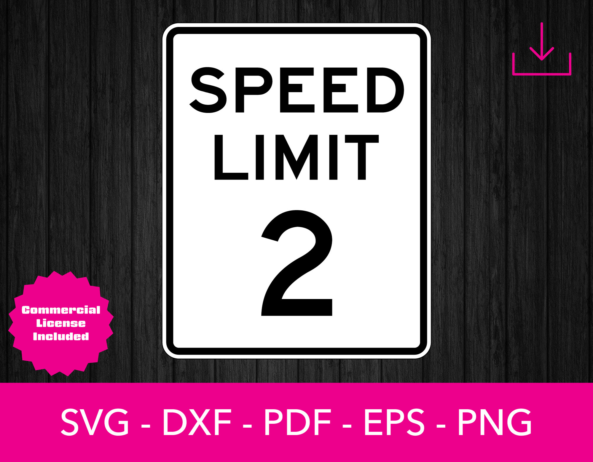 Blank MPH Speed Limit 2 Sign Svg Cars Svg Two Year Old - Etsy