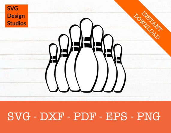 Bowling Pins Svg Bowling Svg Silhouette Shadow SVG Cut File | Etsy