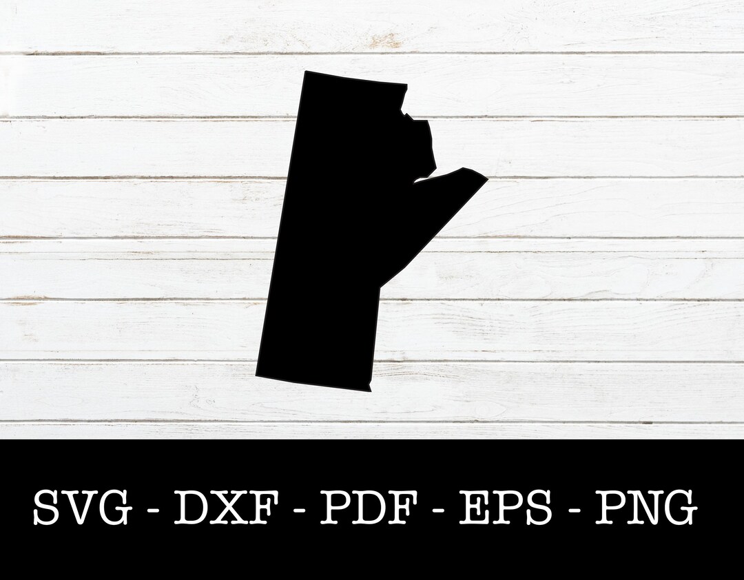 Manitoba, Canada Map Shape SVG Cut File - PNG - DXF - Cricut - Vector ...