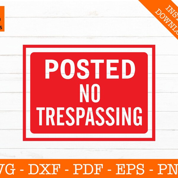 No Trespassing Svg - Etsy