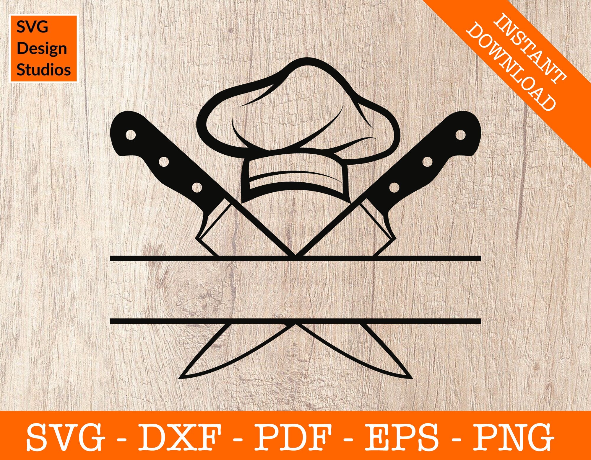 Chef Svg Monogram Frame Svg Cooking Svg Kitchen Svg Cutting Board The