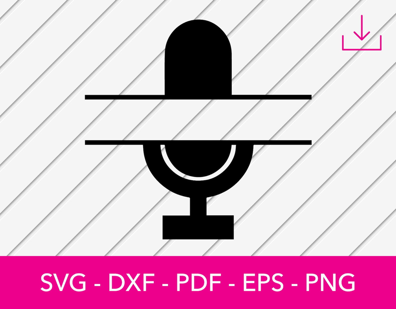 Microphone Svg Mic Svg Mic Split Frame Svg Podcast Svg | Etsy