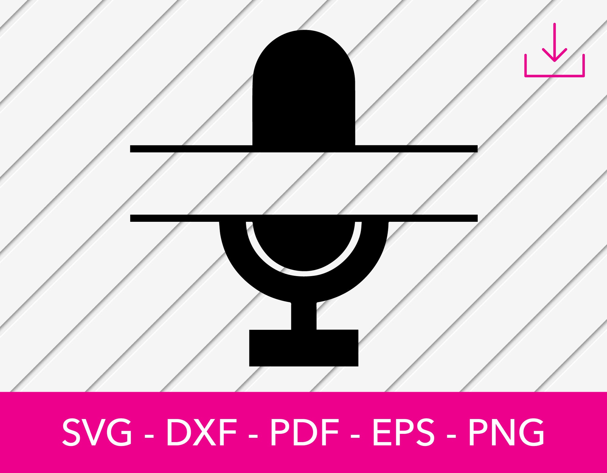 Microphone Svg Mic Svg Mic Split Frame Svg Podcast Svg | Etsy