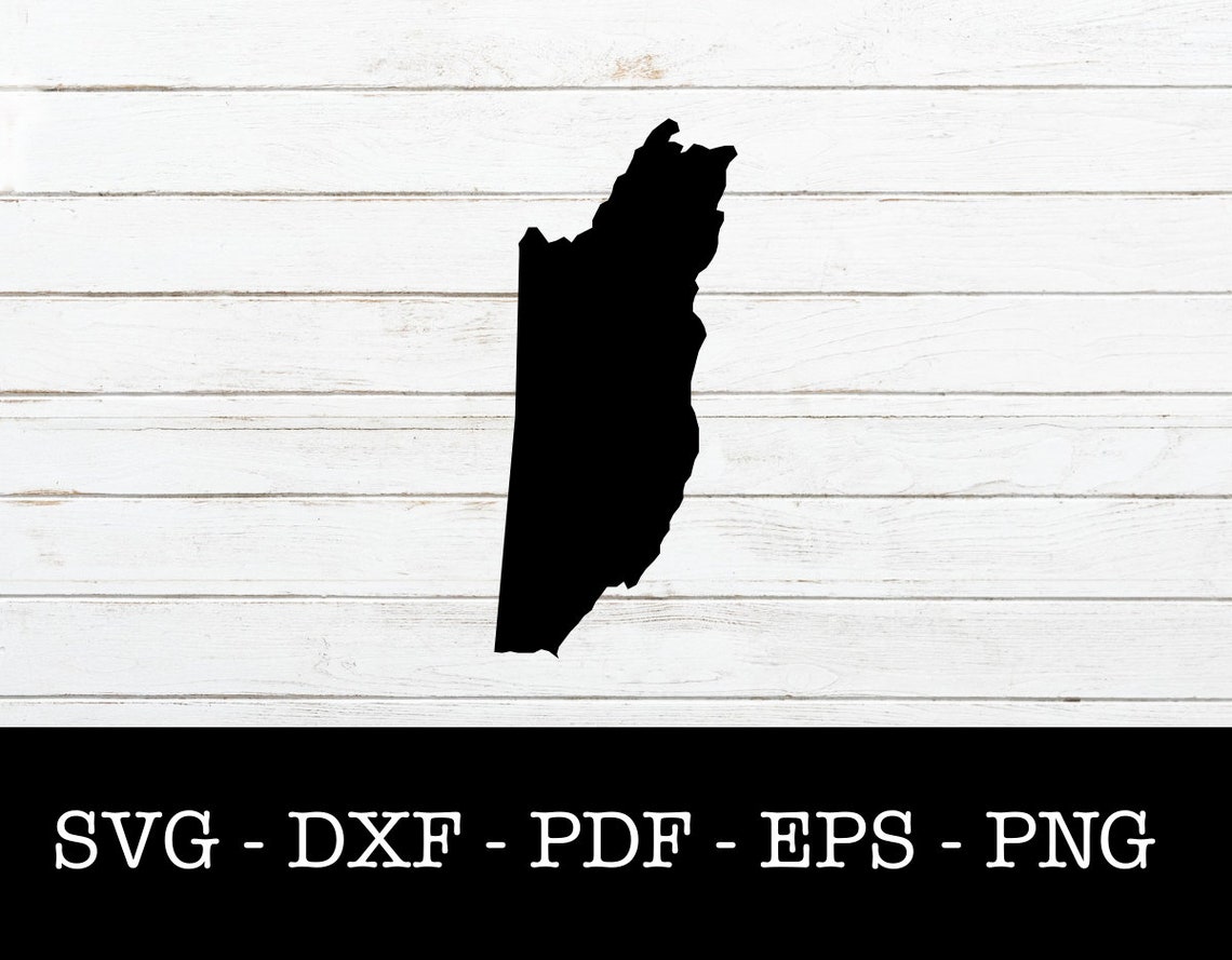 Belize Map Shape SVG Cut File PNG DXF Cricut Vector - Etsy