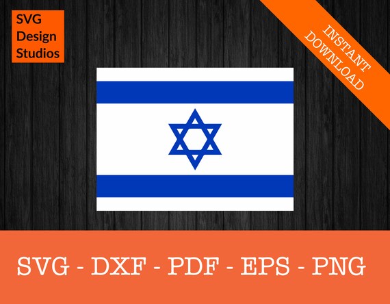 Israel Israeli National Flag Clipart SVG Cut File PNG - Etsy