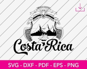 Costa Rica Seal Svg - Etsy