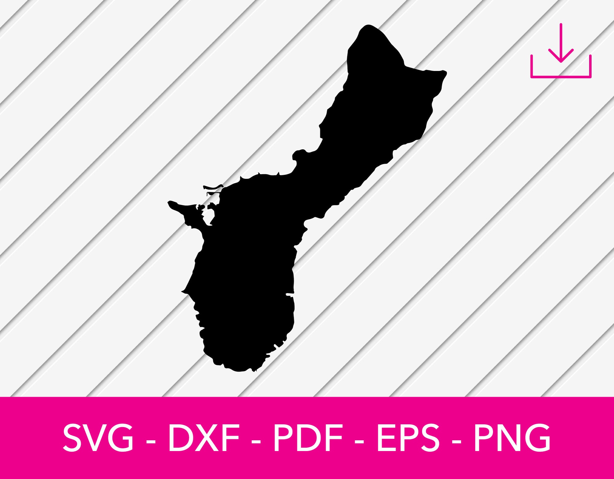 Guam Svg, Guam Map Svg, Guam Island Map Svg, Clipart Cut File - Png ...