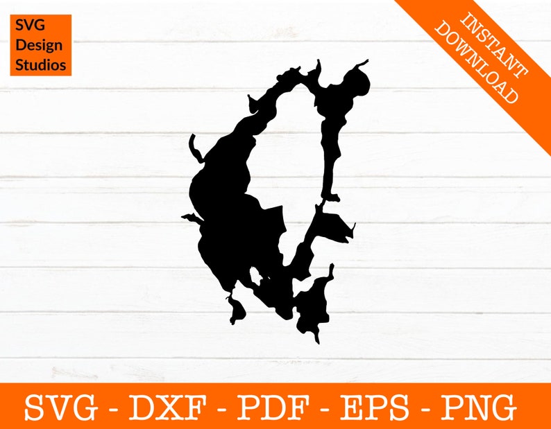 Big Island Pond New Hampshire Map Shape SVG Cut File PNG | Etsy