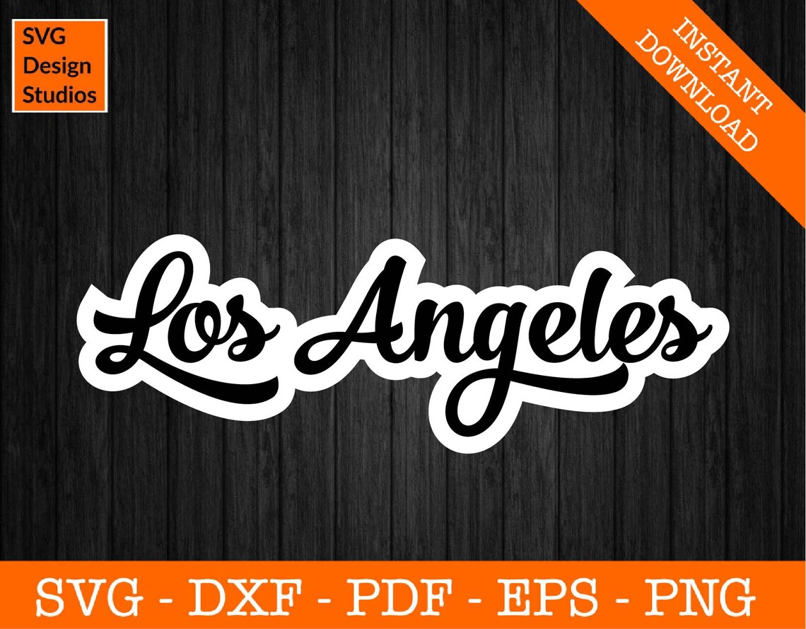 Retro Los Angeles Svg Los Angeles California Silhouette SVG - Etsy