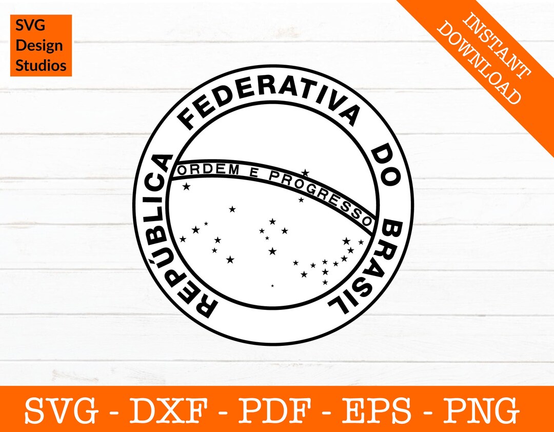 Brazil Seal Svg, Brazil Coat of Arms Svg, Brazil Svg, Brazilian Svg ...