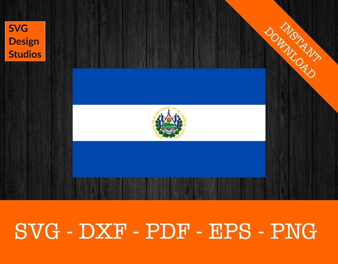 El Salvador National Flag Clipart SVG - Cut File - PNG - DXF - Cricut ...
