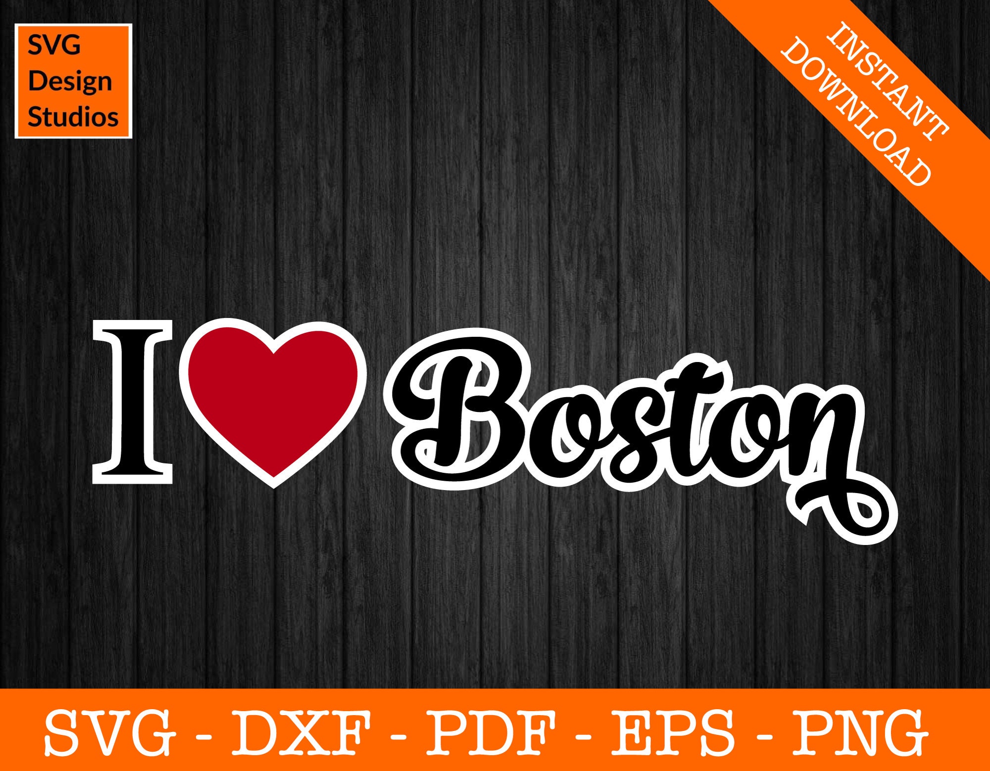 I Love Boston Svg, Retro Boston Svg, Boston, Mass Silhouette SVG Cut ...
