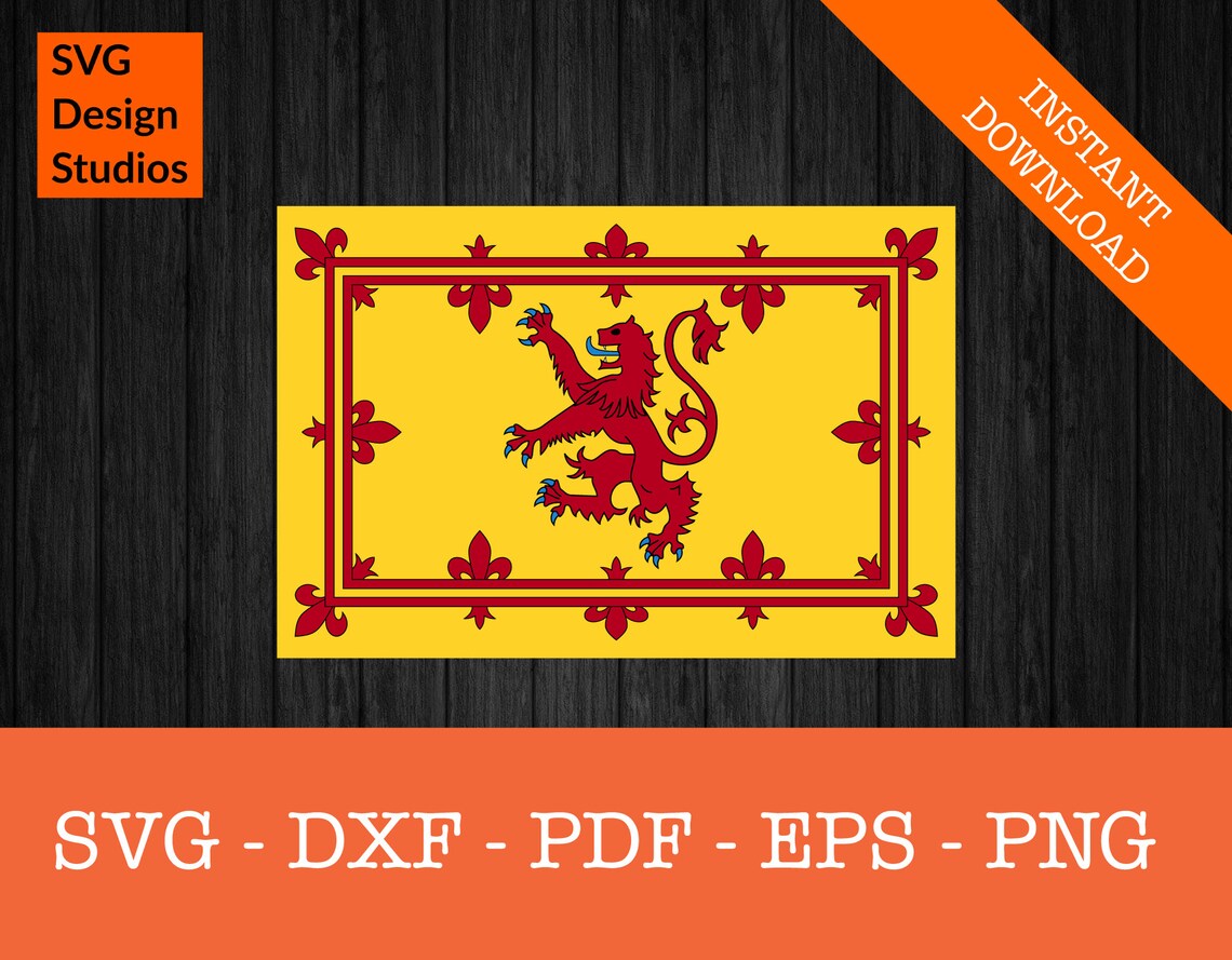 Scotland Scottish Royal Flag Clipart SVG Cut File Png | Etsy