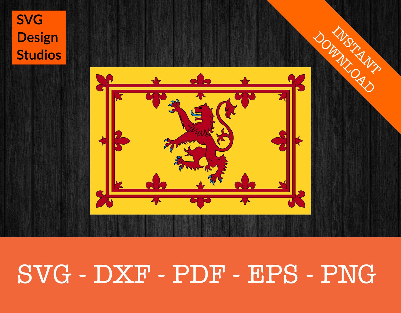 Scotland Scottish Royal Flag Clipart SVG Cut File Png | Etsy