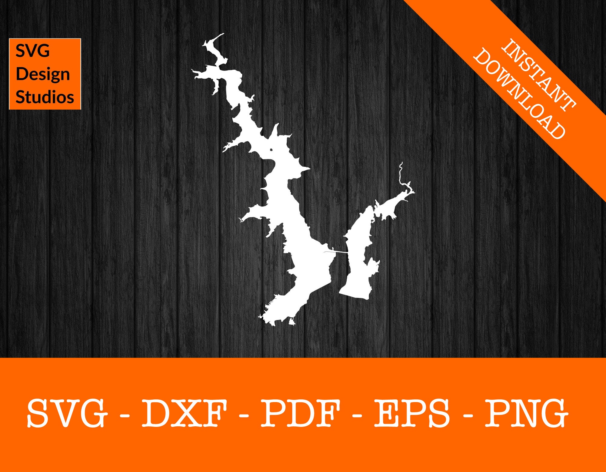 Lake Graham Texas Outline Map Shape SVG Cut File PNG DXF | Etsy