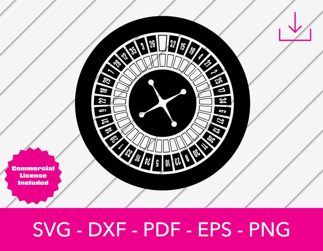 Roulette Wheel Svg, Roulette Svg, Las Vegas Svg, Casino Svg, Gambling ...