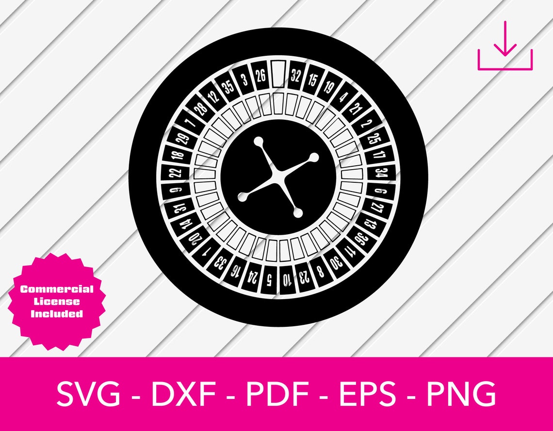 Roulette Wheel Svg, Roulette Svg, Las Vegas Svg, Casino Svg, Gambling ...