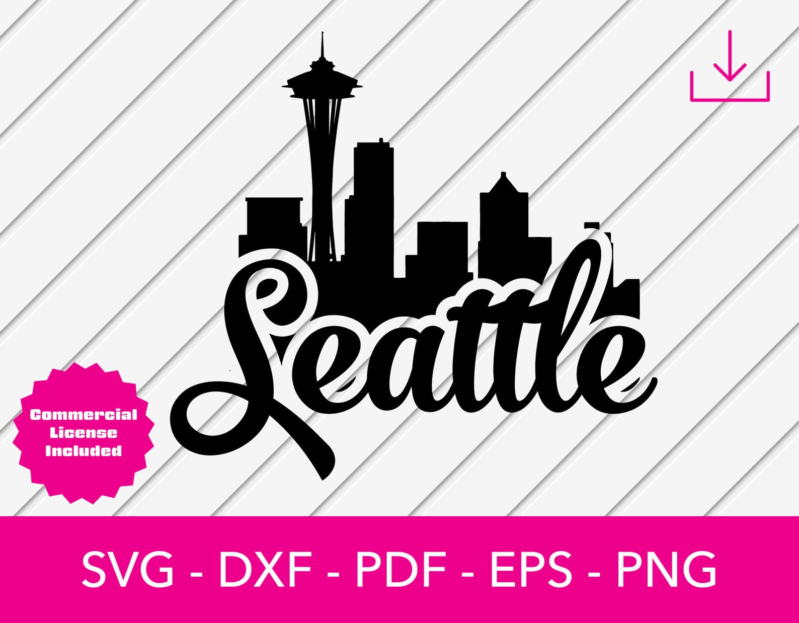 Seattle Svg Space Needle Svg Seattle Washington Svg | Etsy