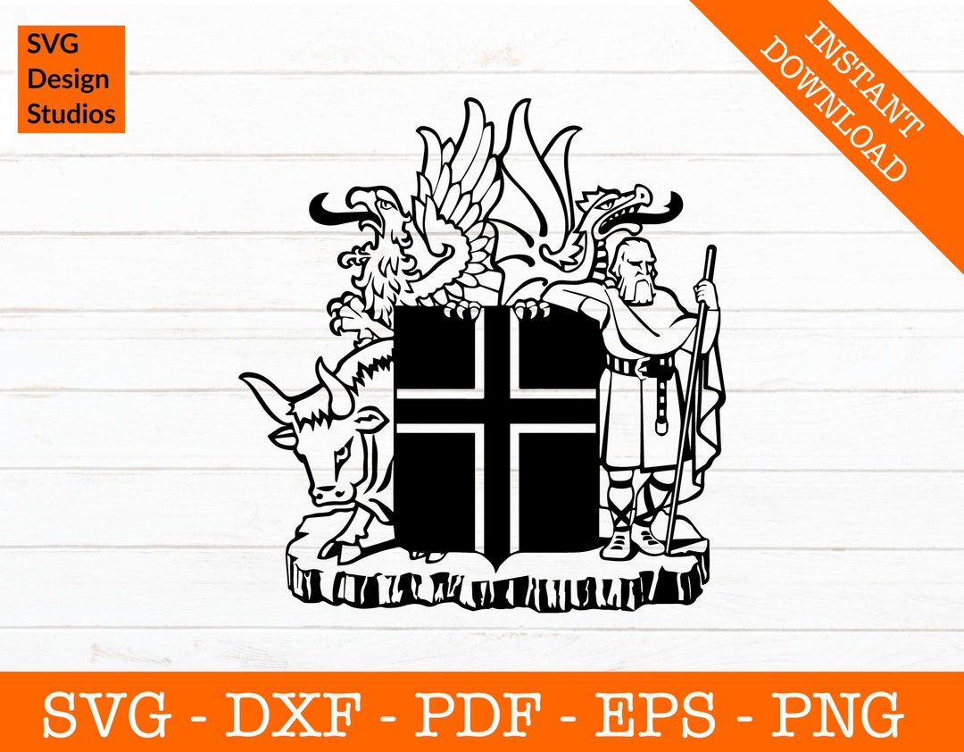 Iceland Svg, Icelandic Png, Badge, Coat of Arms, Logo Decal, Shirt ...